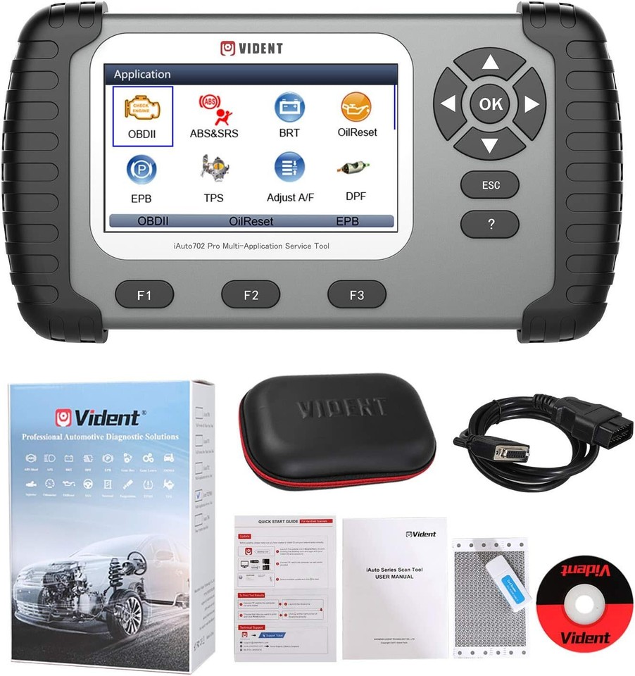 Vident iAuto702Pro OBD2 Scanner Diagnostic Tool Active Test IMMO Key ...
