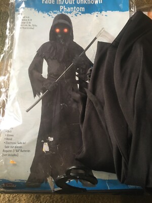 Fade In/Out Unknown Phantom Light Up Eyes Costume Halloween, Small 4-6 ...