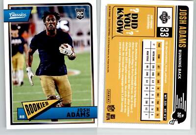 Josh Adams 2018 Classics #247 Notre Dame Eagles Jets RC Rookie | eBay