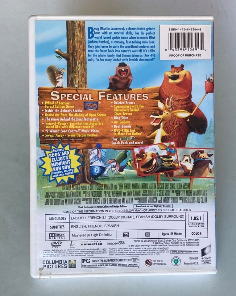 Open Season (DVD, 2006), Widescreen Speciall Edition, in original case ...