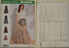 Simplicity S8923 Misses Pull-on Skirt Three Lengths Size 14-22 Uncut R5 ...