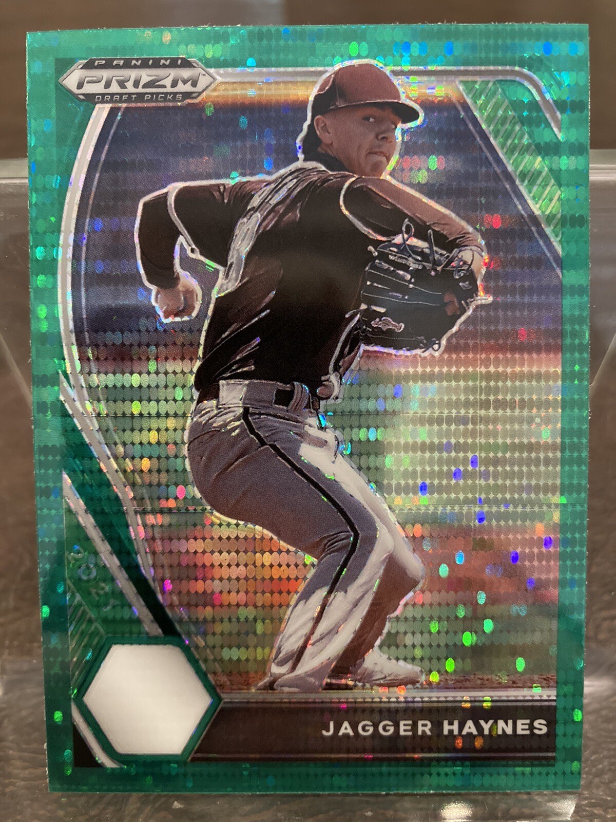 2021 Panini Prizm Draft Picks Jagger Haynes Green Pulsar Rookie RC ...