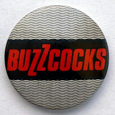 RARE Vintage 1970s BUZZCOCKS badge UK punk band button 1" logo pin Pete ...