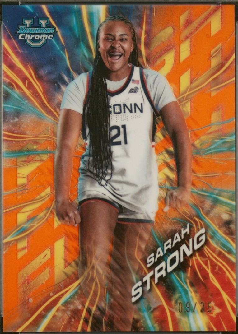 2024-25 Bowman University Chrome - Flash Sarah Strong #FL-24 Orange ...