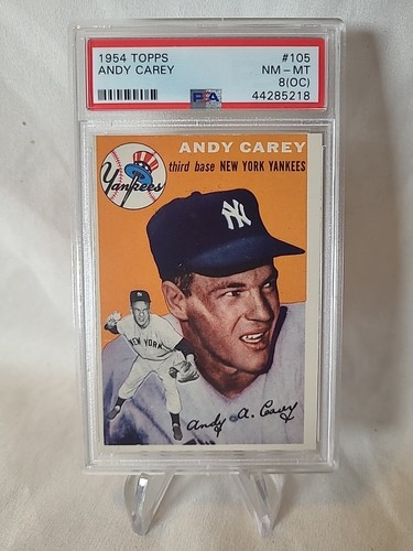 1954 Topps - Andy Carey #105 - 8(OC) NM-MT PSA 44285218 ⚾⚾⚾Rare To Find ...