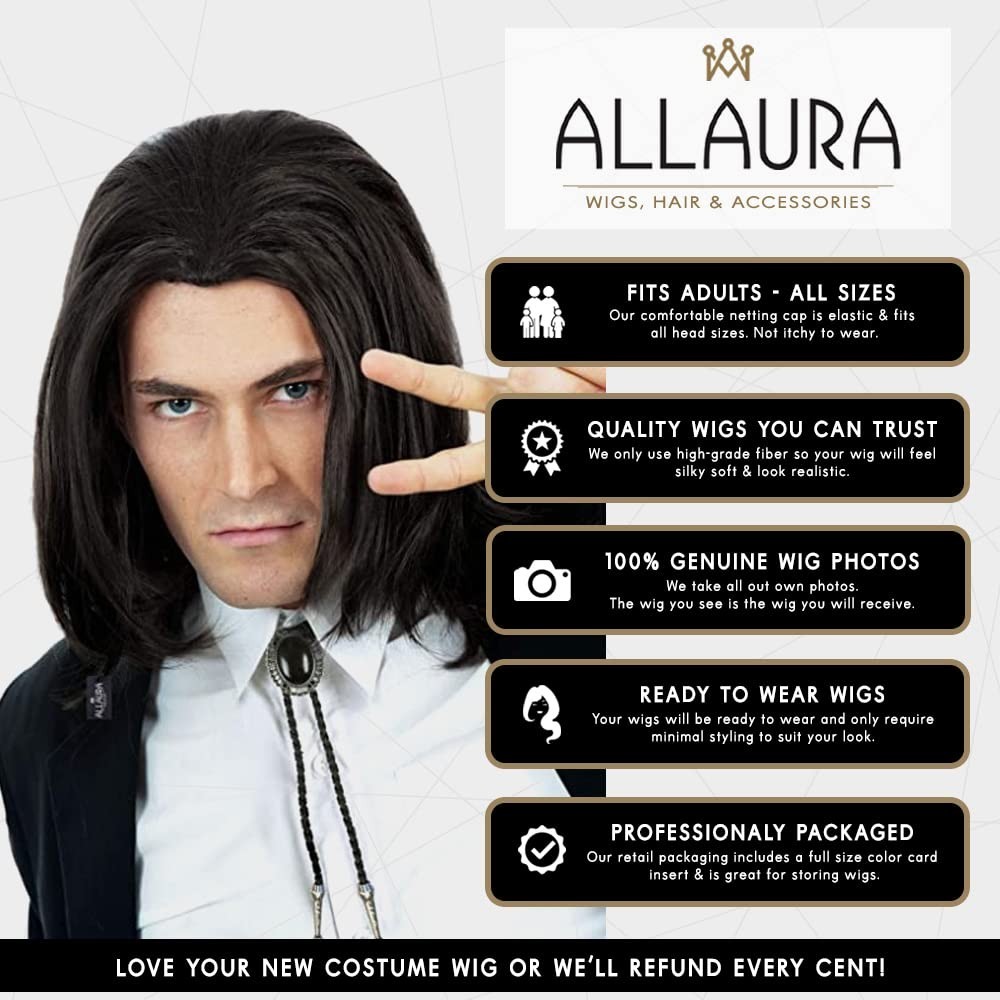 Vincent Vega 90s Black Wig – Authentic Hitman Halloween and Cosplay ...