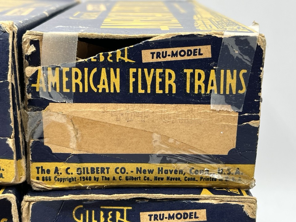 6 Original Gilbert American Flyer Tru-Scale Freight Car Boxes w/Issues ...