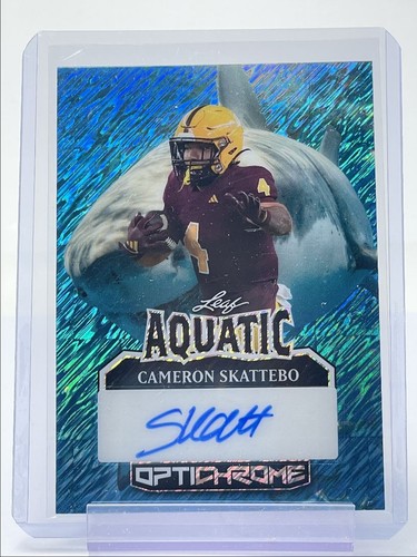 CAMERON SKATTEBO 2025 LEAF AQUATIC OPTICHROME SHARK SHIMMER AUTO 1/1 ...