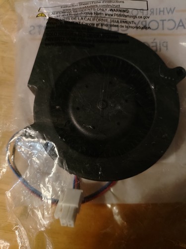 NEW GENUINE OEM Whirlpool Icebox Fan Motor W10846539 / W10833801 ...