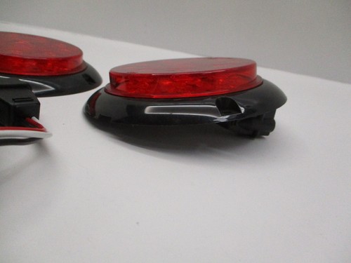 (3) Red 10 LED 4" Round Surface Mount Stop Turn Brake Tail Lights ...