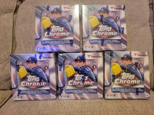 2025 Topps Chrome Baseball Factory Sealed Fanatics Exclusive Mega Box ...