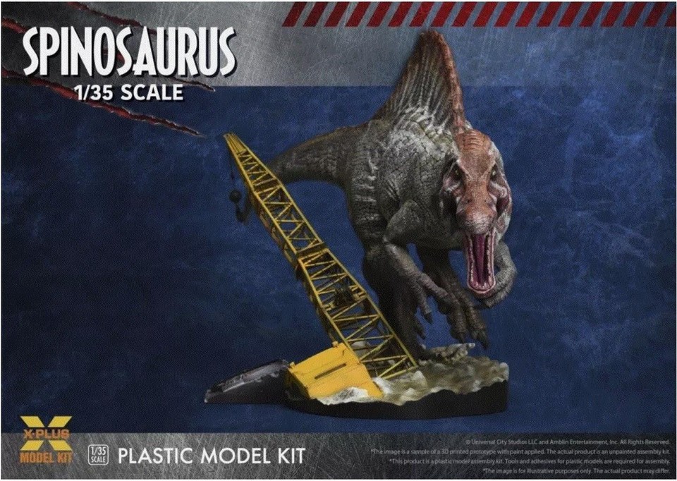 X-Plus 411-200099CP 1/35 Scale Jurassic Park 3 Spinosaurus Scale Model ...