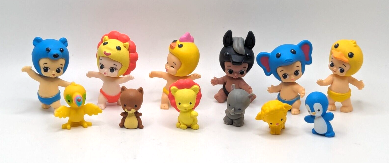 Lot of 6 Twozies Mini Babies Dressed as Animals with 6 Pet Animal ...