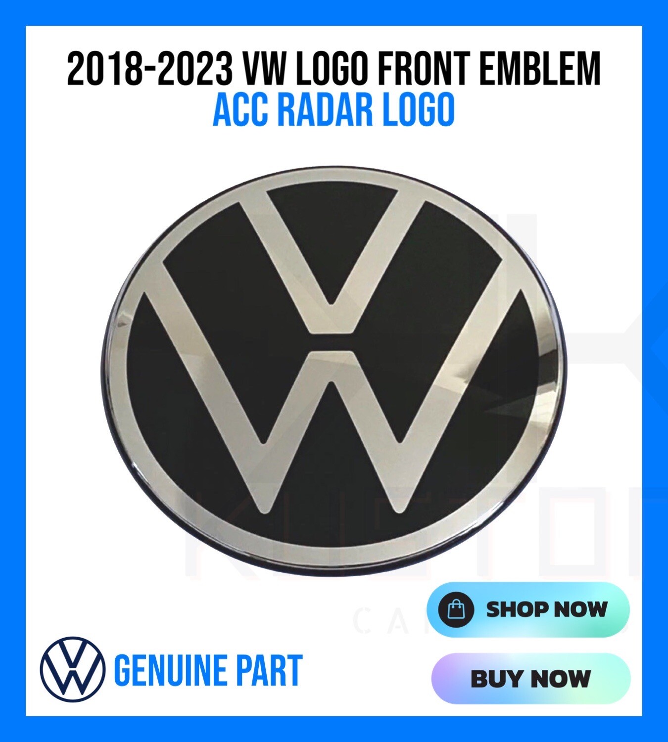 GENUINE VW BADGE LOGO EMBLEM 2020 GOLF MK8, PASSAT B8.5, TOURAN p/n ...