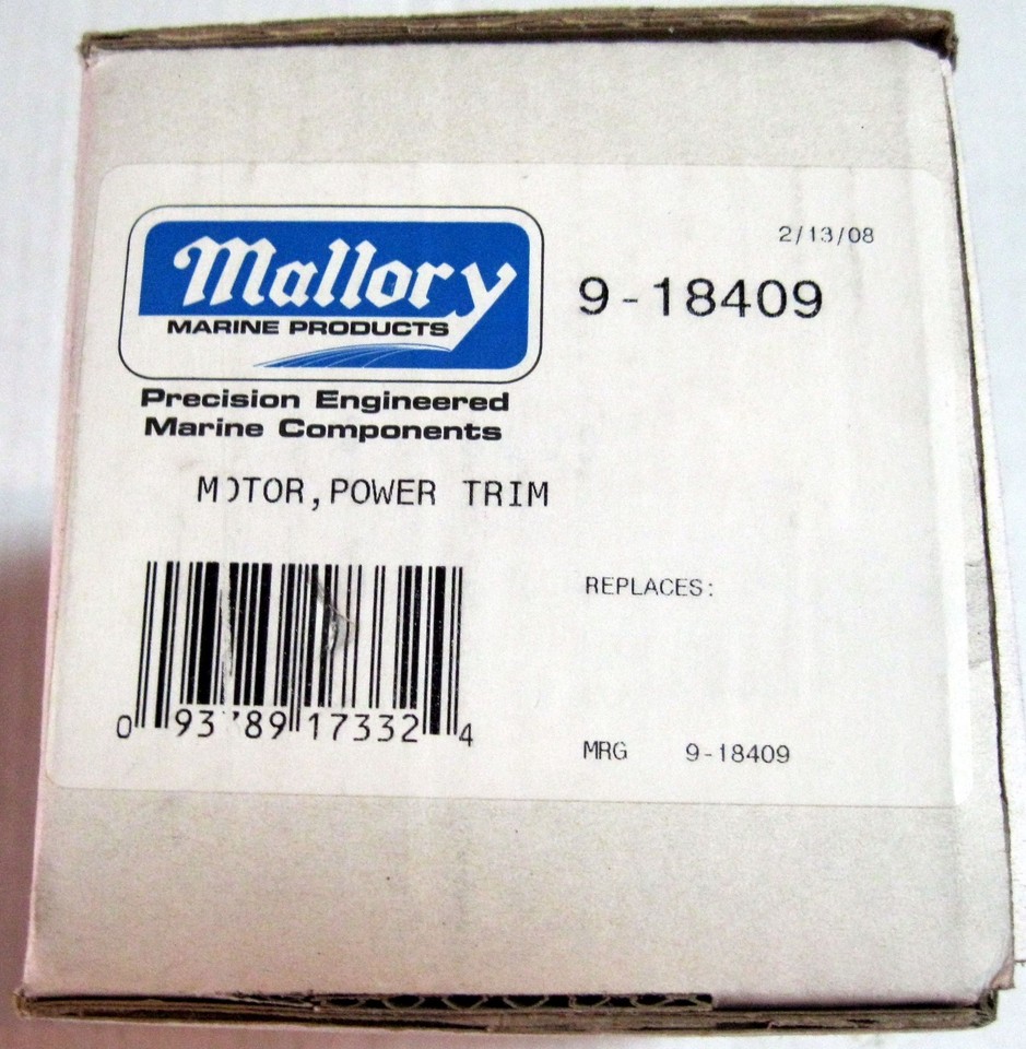 Mallory Power Trim Motor 9-18409 Replaces Yamaha 62Y-43880-00-00 | eBay