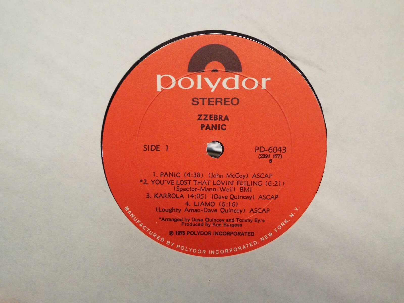 Zzebra Panic Polydor Progressive Rock Jazz LP ALBUM VINYL | eBay