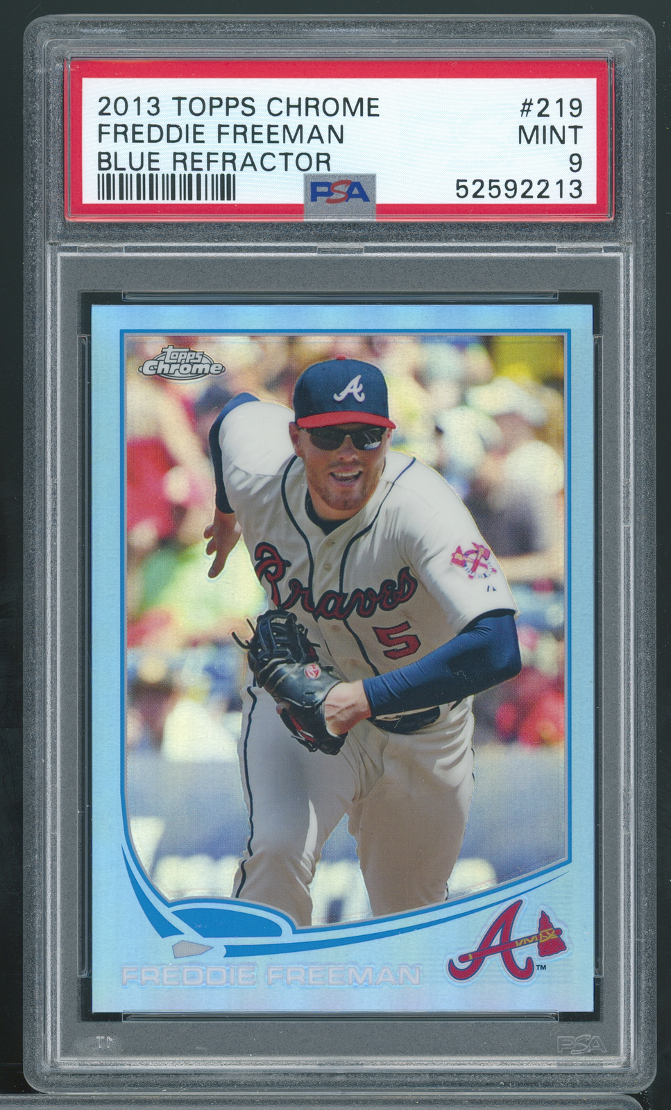 2013 Topps Chrome - Blue Refractor #219 Freddie Freeman /199 for sale ...