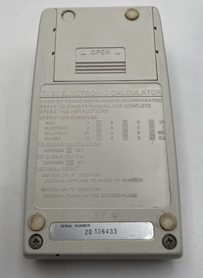 Vintage Texas Instruments TI Exactra 20 LED Calculator Tested Works W ...