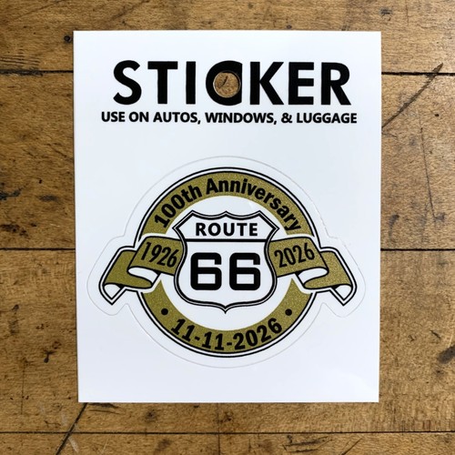 100th Anniversary Route 66 Sticker - Fade Resistant UV Protectant Decal ...