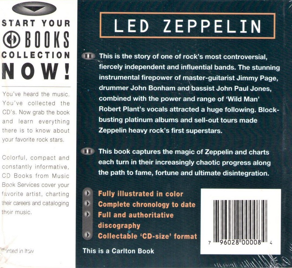 LED ZEPPELIN by Chris Welch (1994) NEW CD size book; still sealed! OOP ...