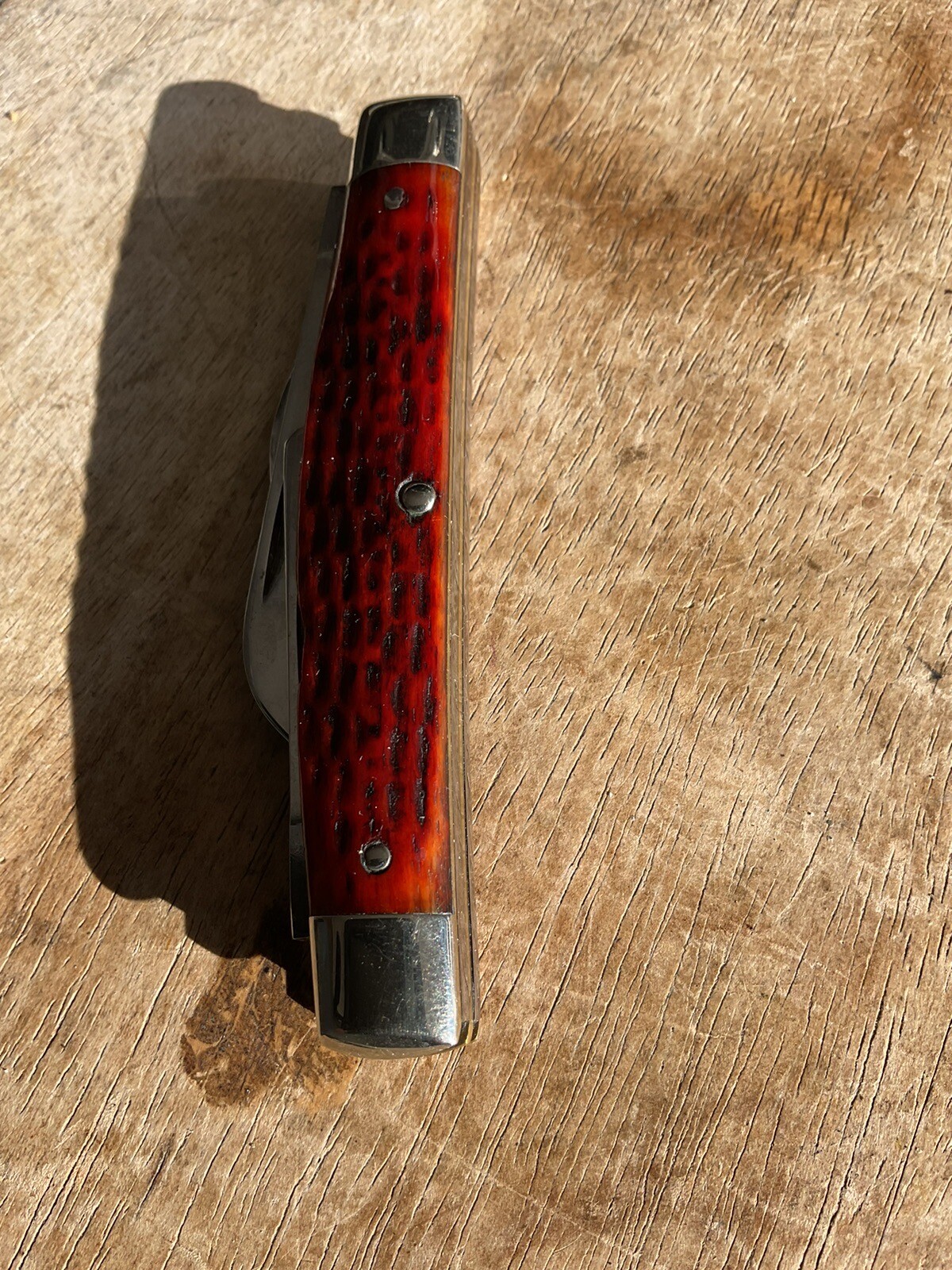 1940-64 CASE XX (#6488) RED Bone Handle"LARGE CONGRESS" POCKET KNIFE ...