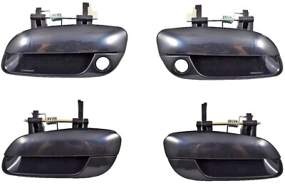 Outer Exterior Outside Door Handle Smooth Black Front Rear Left Right ...