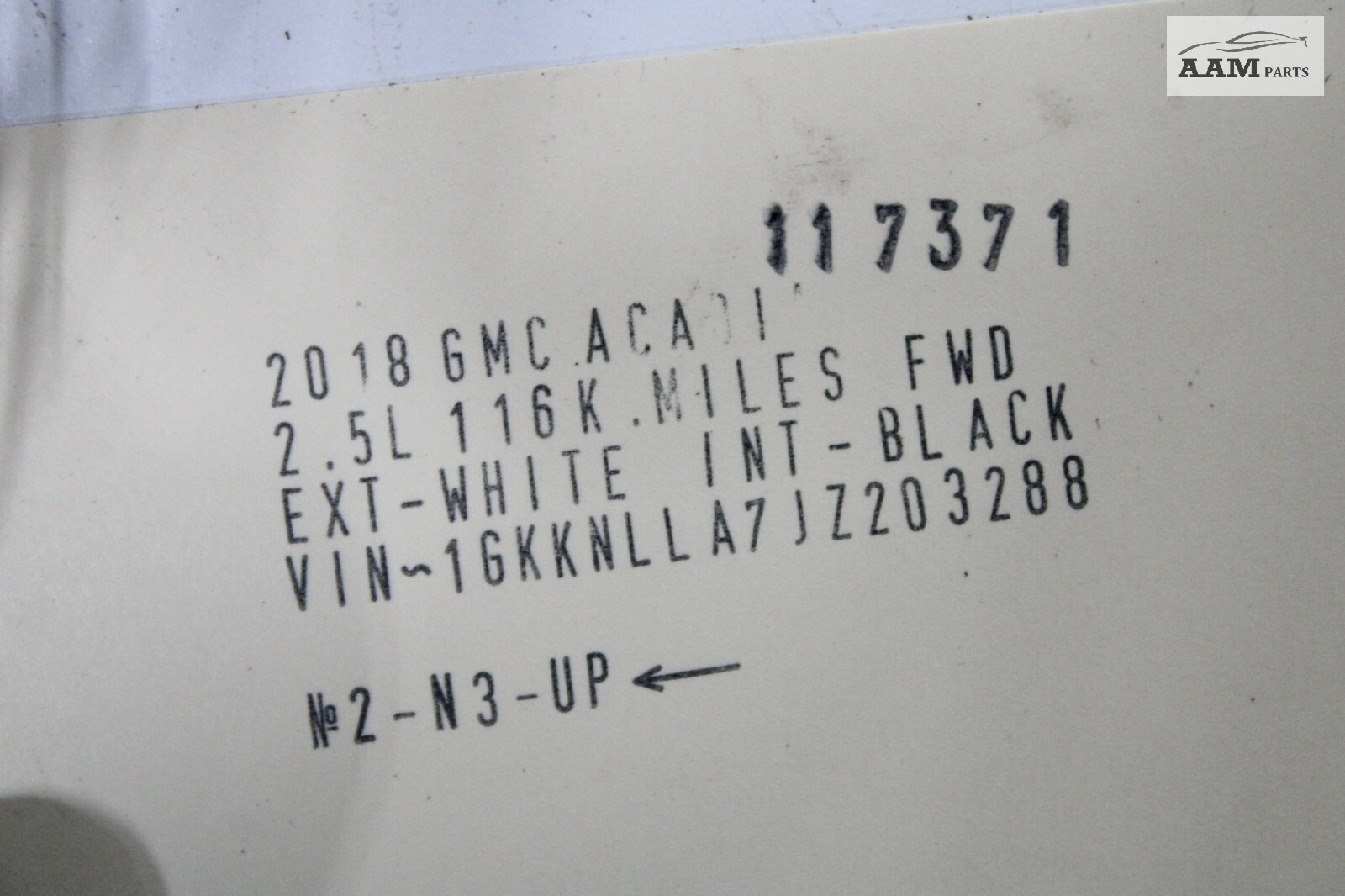 2017-2020 GMC ACADIA 2.5L ENGINE EXHAUST INNER HEAT SHIELD COVER ...