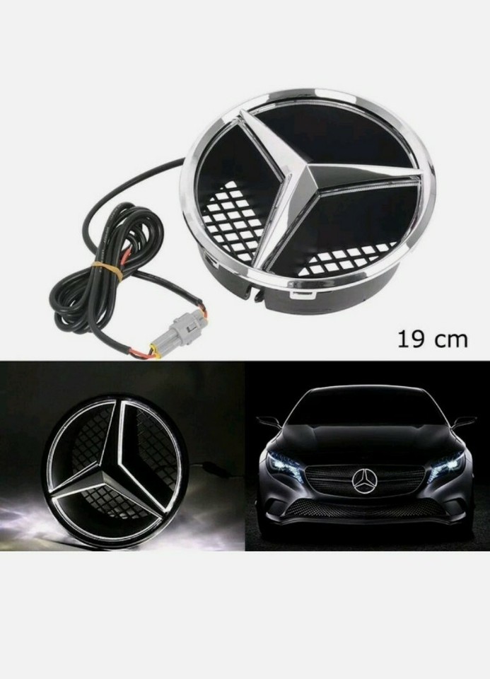 Illuminated Car Led Front Grille Star Emblem Lights For Mercedes Benz ...