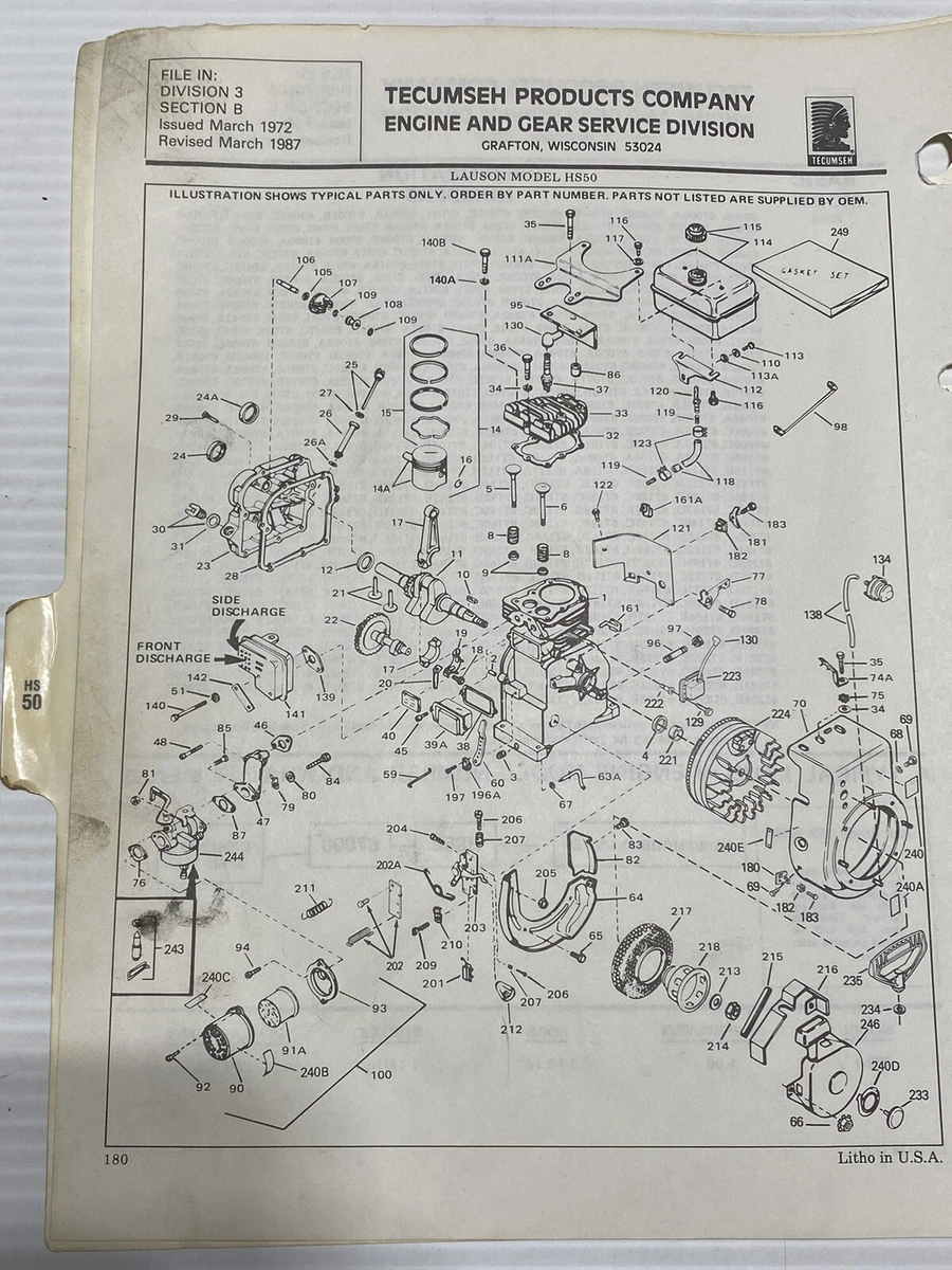 Tecumseh Parts Diagram