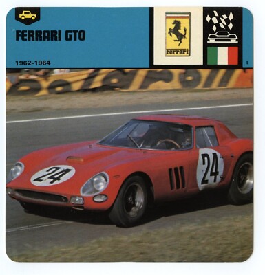 Ferraro GTO - Racing Competition Edito Service Auto Rally Card | eBay