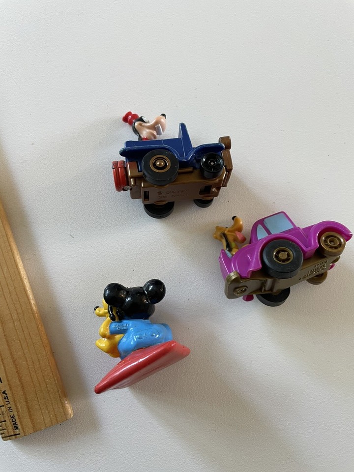Vintage 1988 Disney Pluto & Goofy Pull Back Cars McDonald's Toy ...