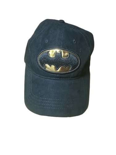 Batman DC Comics Hat Black Adjustable Cap Strap Back Super Hero Oval ...
