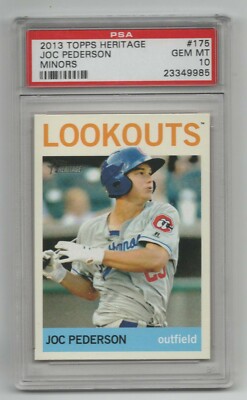 2013 Topps Heritage Minors * Rookie Card RC * Joc Pederson * #175 * PSA ...