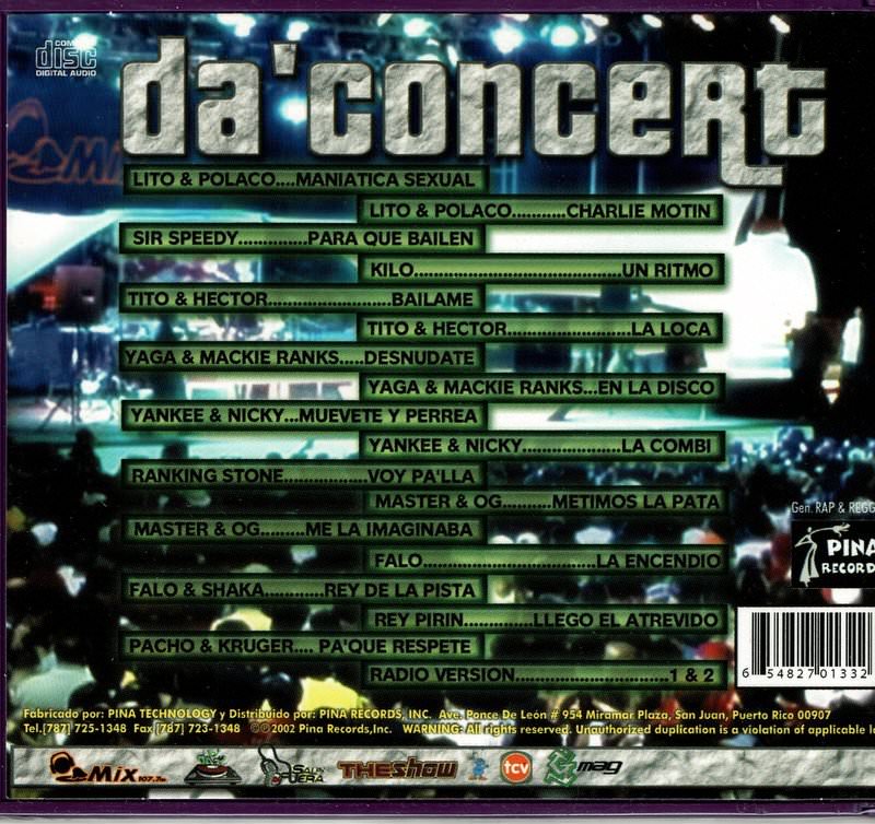 Da Concert En Vivo desde Puerto Rico Yaga & Mack y Otros BRAND NEW ...