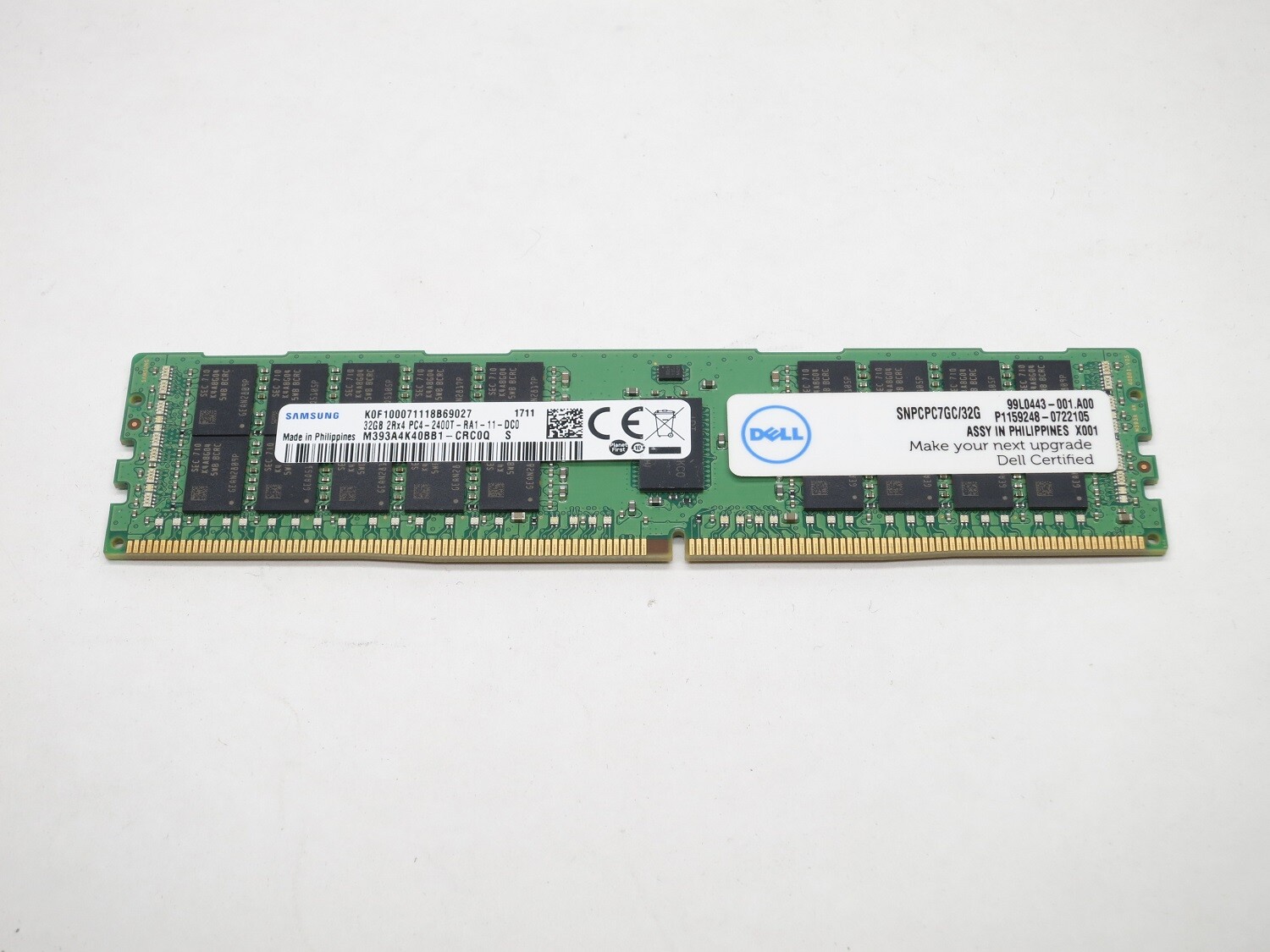 SNPCPC7GC/32G DELL 32GB DDR4 2400 RDIMM 2Rx4 CL17 PC4-19200 1.2V 288 ...