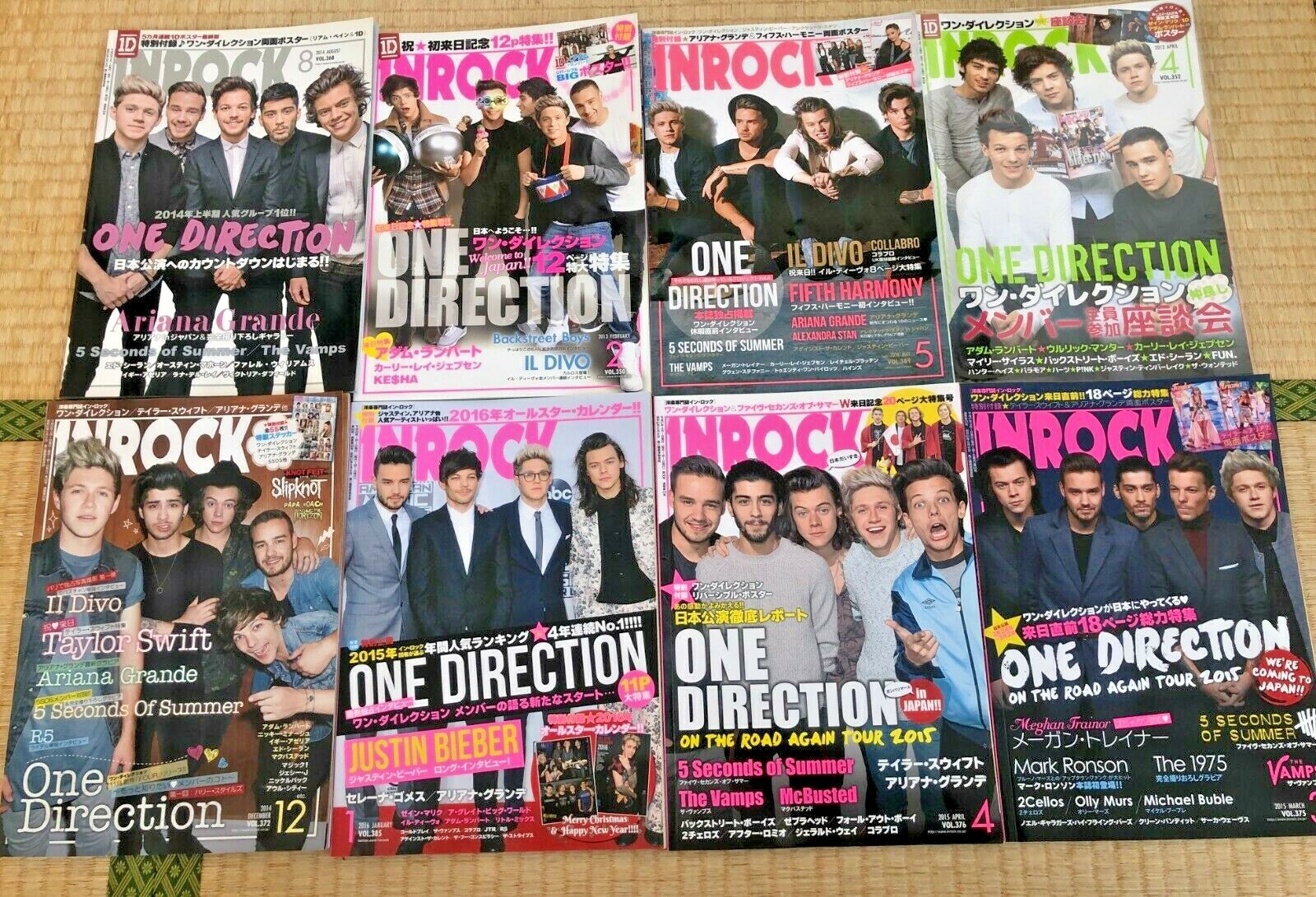 Set of 8 INROCK Japan Music Magazines ONE DIRECTION Cover Harry Styles ...