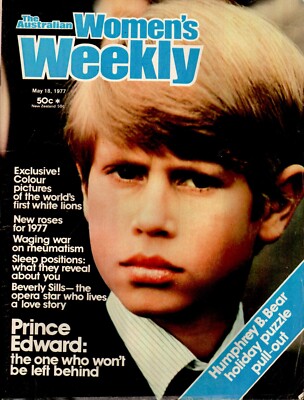 Australian Women's Weekly mag - May 18, 1977 - Prince Edward + Beverly ...