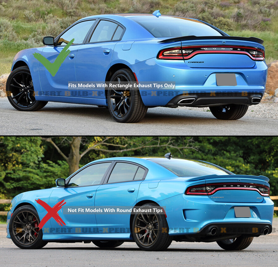 For 15-2023 Dodge Charger SXT SE Matte Black Shark Fin Rear Bumper ...