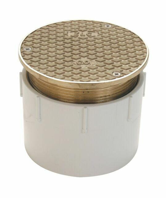 Zurn Adjustable Floor Cleanout 4'' PVC Hub Connection Brass (CO2450-PV4 ...