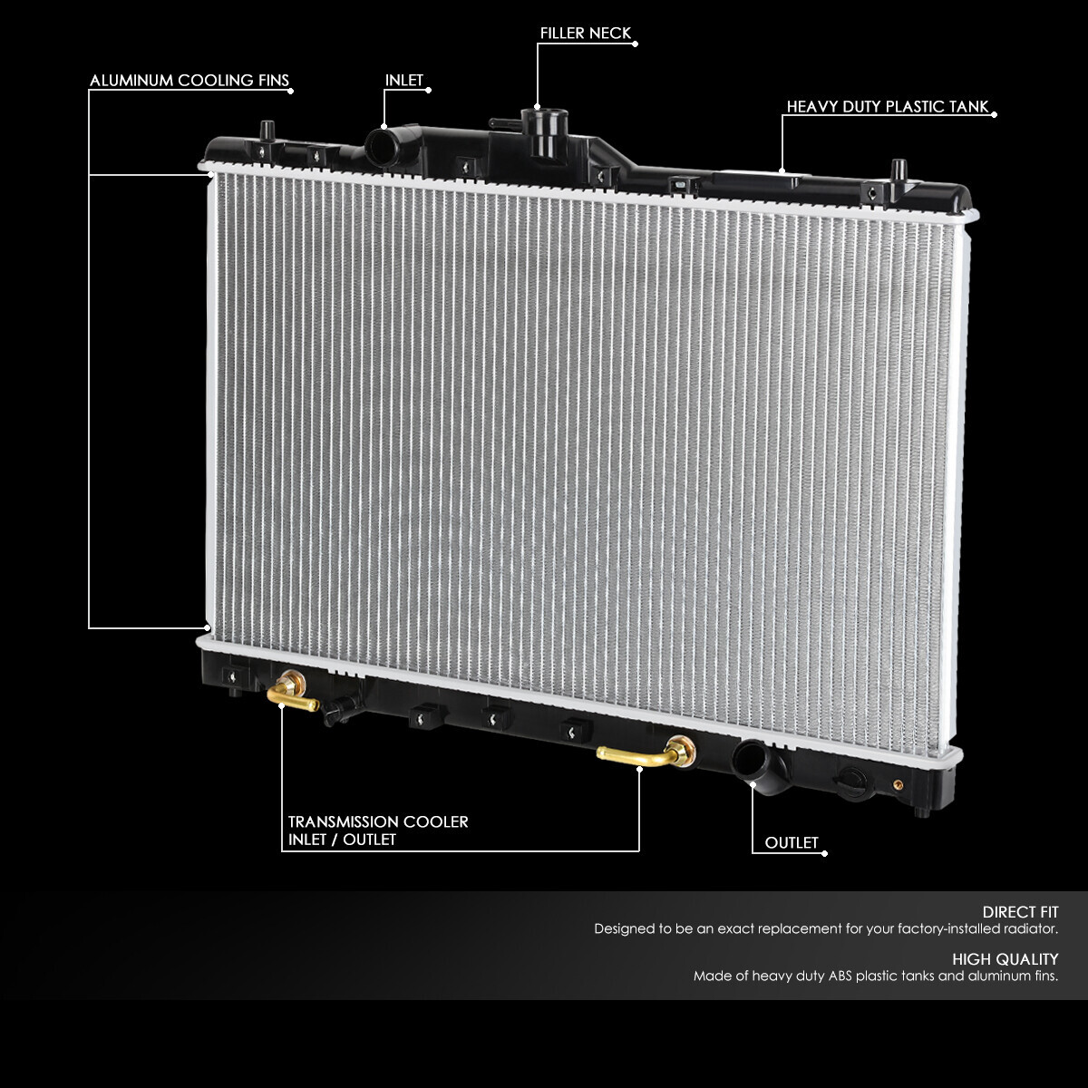 Fit 91-95 Acura Legend AT/Automatic OE Style Aluminum Cooling Radiator ...