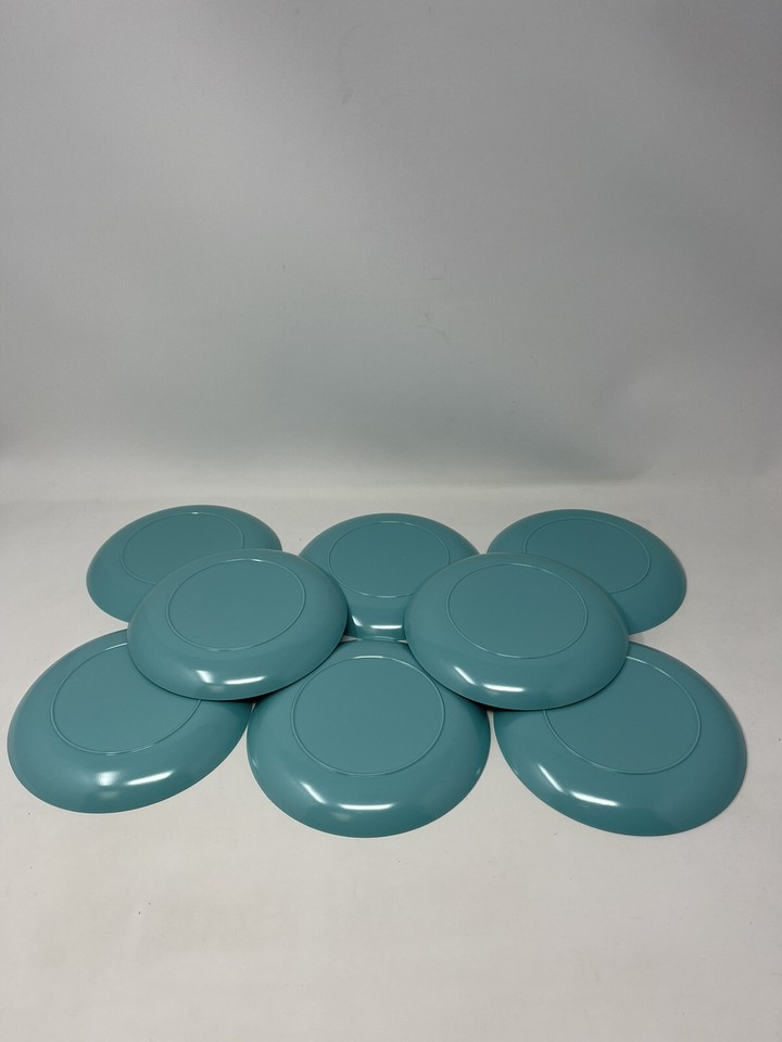 Harmony House Nutmeg Melamine Dishes With Teal Bowls & Plates Vintage ...