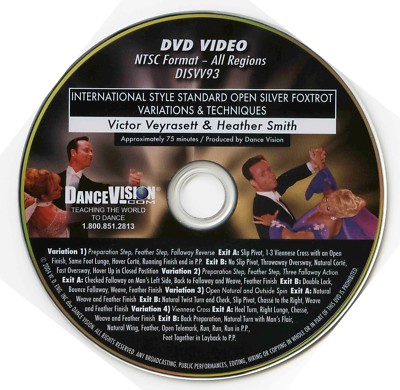 International Silver Foxtrot Variations & Techniques DISVV93 Dance Vision DVD | eBay