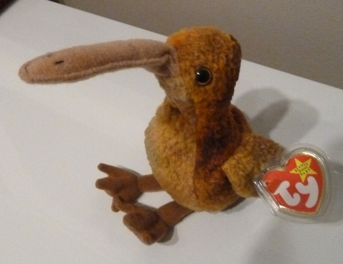 Beanie Babies Collection TY 'Beak' Kiwi Bird Born 02/03/1998 ... Style ...