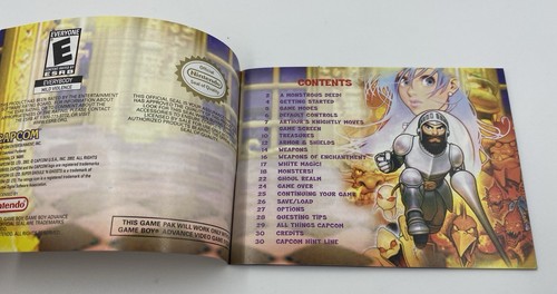 MANUAL ONLY Super Ghouls 'N Ghosts for Nintendo Gameboy Advance GBA Capcom | eBay