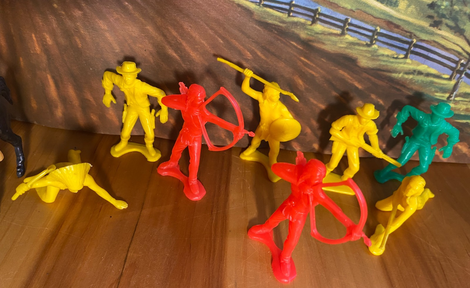 Vintage Tim Mee 1970s Western Playset Cowboys and Indians 10 pieces | eBay