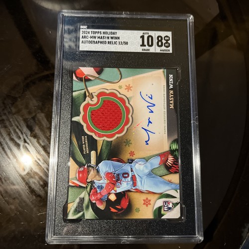 2024 TOPPS HOLIDAY AUTO RELICS #ARCMW MASYN WINN ROOKIE RC /50 SGC 8 10 ...