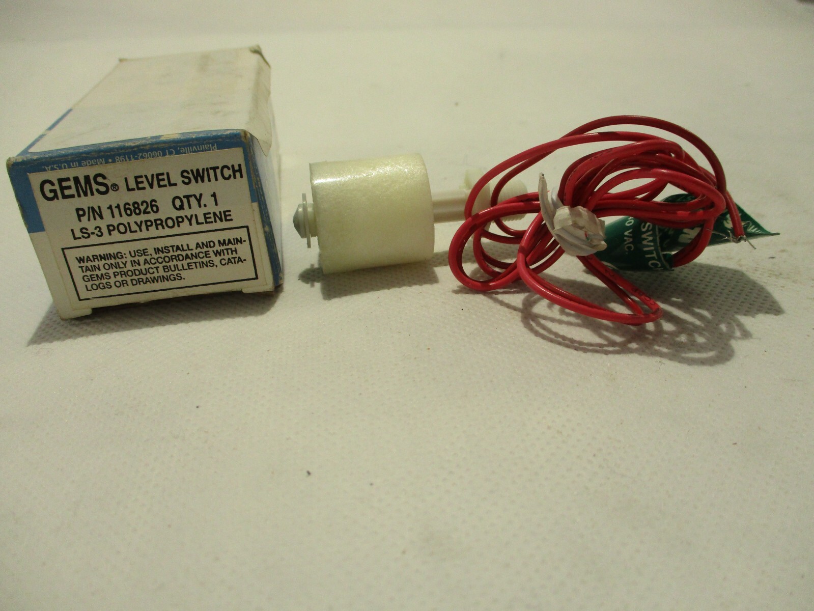 NEW GEMS LS-3 POLYPROPYLENE LEVEL SWITCH P/N 116826 | eBay
