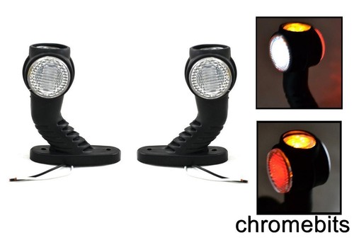 Pair of 12V 24V Heavy Duty Rubber Front Rear Marker Light Height: 120 ...