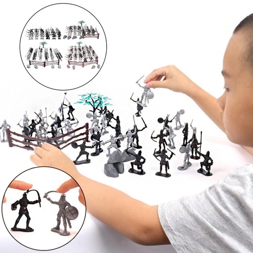 Medieval Knight Soldier Toys, Army Men Swordman Action Figure Battle ...