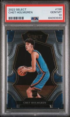 Graded 2022 Panini Select Chet Holmgren #196 Rookie Basketball Card PSA ...
